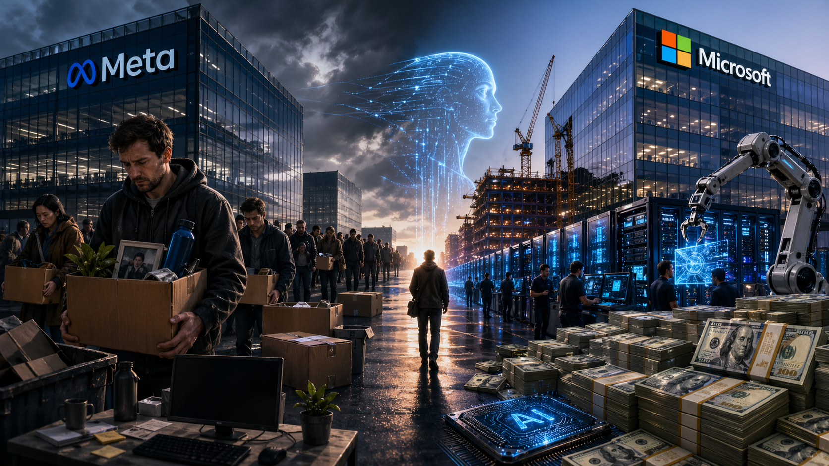 Meta e Microsoft demitem milhares e trocam humanos por IA | TechCripto